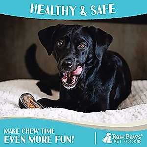 Raw Paws Pet Peanut Butter Filled Cow Hooves for Dogs, 5 Pack - Natural Beef, Free Range Cow Hooves with Peanut Butter for Dogs - Dogs Peanut Butter Treats - Stuffed Cow Hoof Dog Chews Peanut Butter