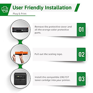 GREENSKY Compatible Toner Cartridge Replacement for Canon 137 CRG137 ImageClass LBP151dw D570 MF211 MF212w MF216n MF217w MF227dw MF229dw MF232w MF236n MF242dw MF244dw MF247dw Printer(Black, 4-Pack)