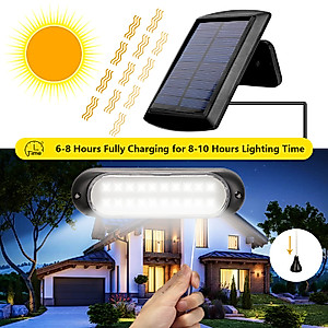 Eastcolor Solar Pendant Light Waterproof IP65 Outdoor Light Hanging Solar Lamp for Garden Patio Home Shed Camp Greenhouse Garage Hanging Porch Gazebo