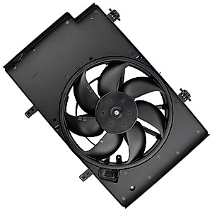 BOXI 621-503 BE8Z8C607A Engine Cooling Fan Assembly Fit for Ford Fiesta 2011-2013/Fiesta 2014-2017 L4 1.6L with Air Conditioning excluding Turbo Model