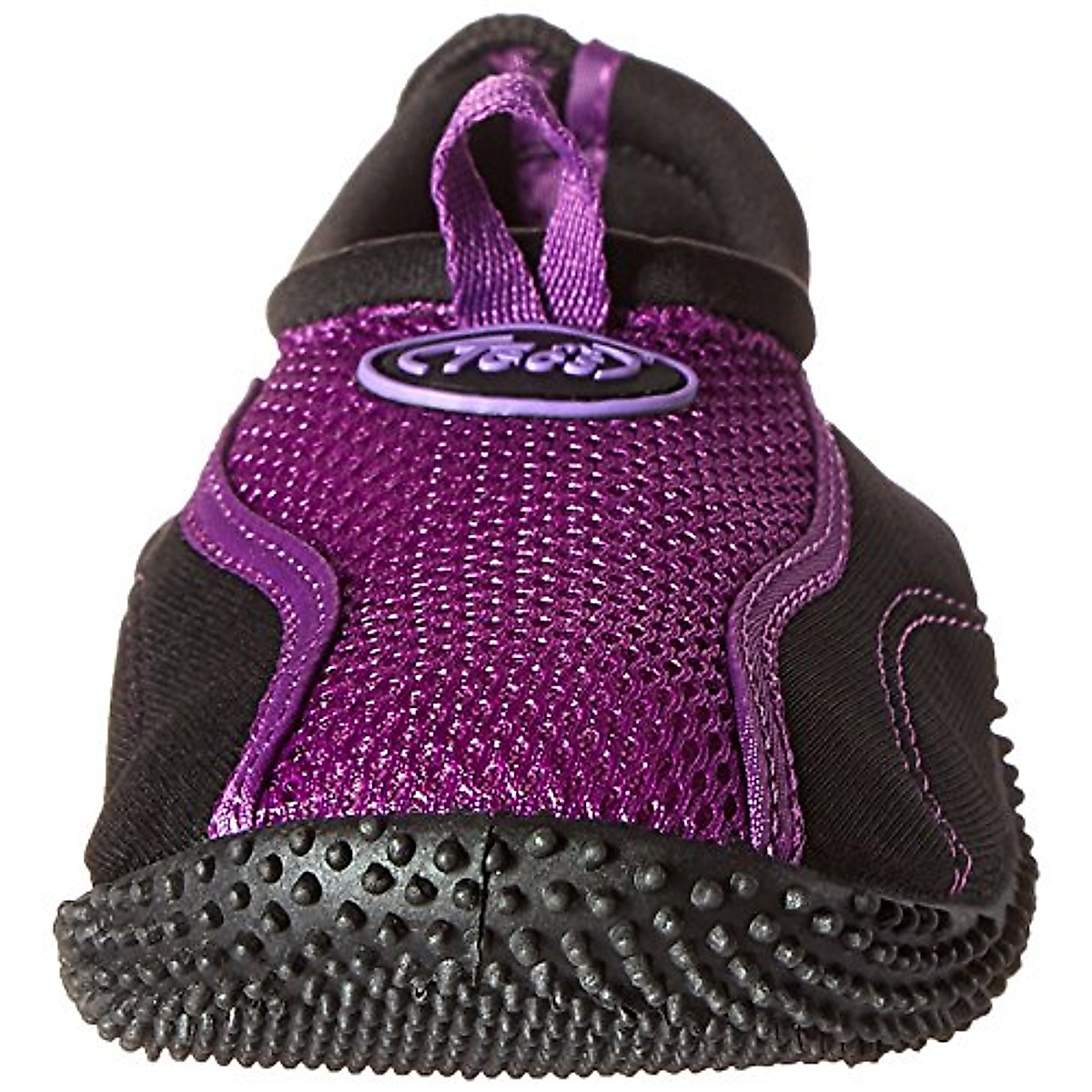 TECS Women's Aquasock Water Shoe (Purple/Black, 7)
