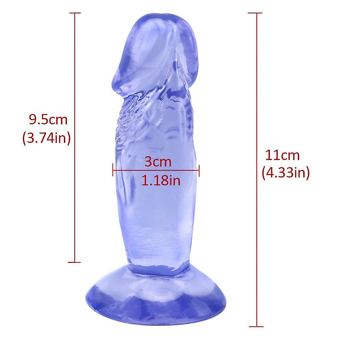 Novelty 4.3 inches Premium Realistic Classic Dick Wand with Strong Suction Cups Used for Women and Couple-QF64