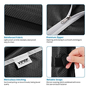 VIPEK Cover ONLY for V2/V2S/V7/V7 Basic/V11S/R4/R4i/R1 Plus/V2i Garment Rack, Dustproof Oxford Fabric Clothing Rack Cover with Zipper, 46.1" L X 17.7" W X 75.2" H, Black