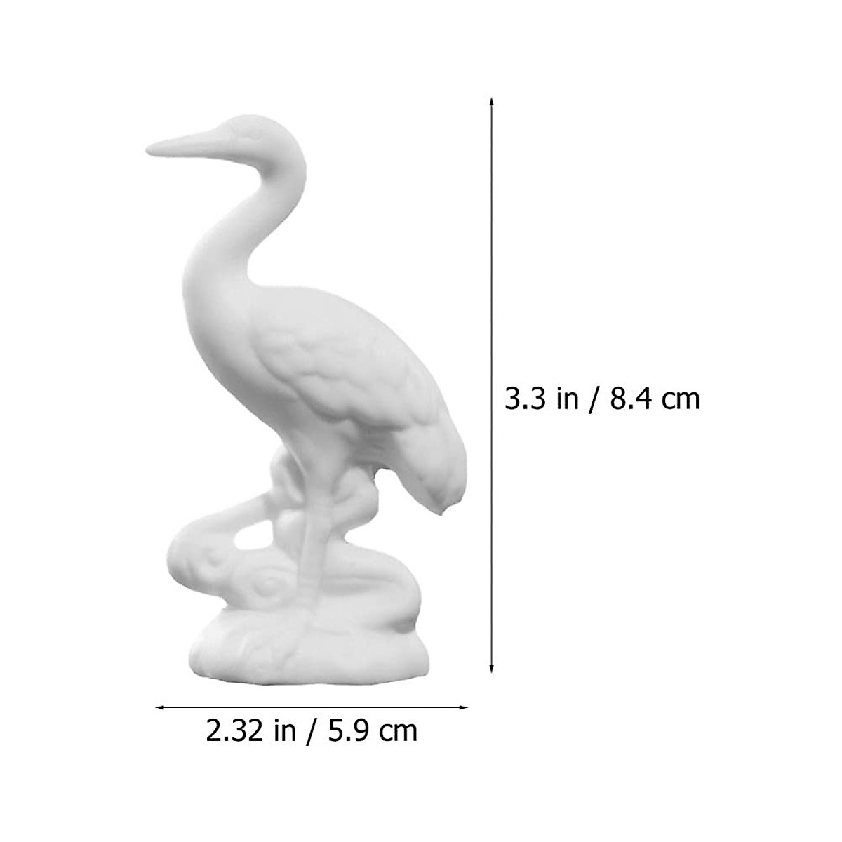 BESPORTBLE Ceramic Crane Figurine Chinese Animal Statue Figurine Home Decor Japanese Zen Garden Housewarming