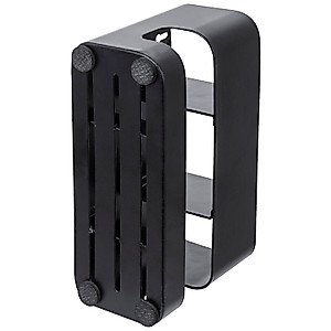 MyGift Modern Wall Mounted Black Metal Hair Styling Tools and Accessories Heat Resistant Holder with 3 Slots, Salon Hot Tool Organizer Rack for Blow Dryer Straightener Curling Iron