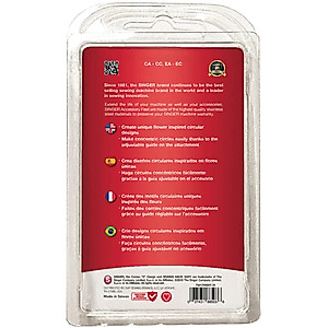 SINGER | Flower Stitch Presser Foot Attachment for Low-Shank Sewing Machines, Silver (2500261)