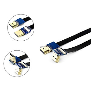 Right-Angle HDMI Plug Adapter Vertical for DIY HDMI Cable Connector @XYGStudy