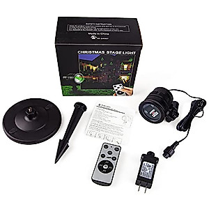 Christmas Lights Projector Outdoor, Waterproof Christmas Laser Lights with Remote Control for Outdoor Outside Christmas Decorations Farmhouse Christmas Decor