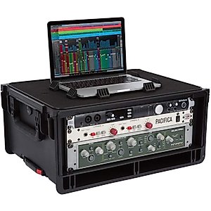 SKB Injection Molded 4U ISeries Studio Flyer Rack Case with Handle and Wheels