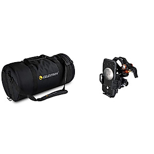 Celestron – 9.25” Telescope Optical Tube Bag – Custom Carrying Case Fits Schmidt-Cassegrain and EdgeHD – Ultra-durable Protective Walls & NexYZ 3-Axis Smartphone Adapter, Black