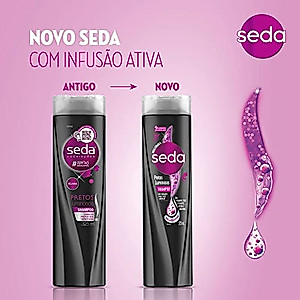Seda - Linha Pretos Luminosos - Shampoo 325 Ml - (Seda - Black Shine Collection - Shampoo 11 Fl Oz)