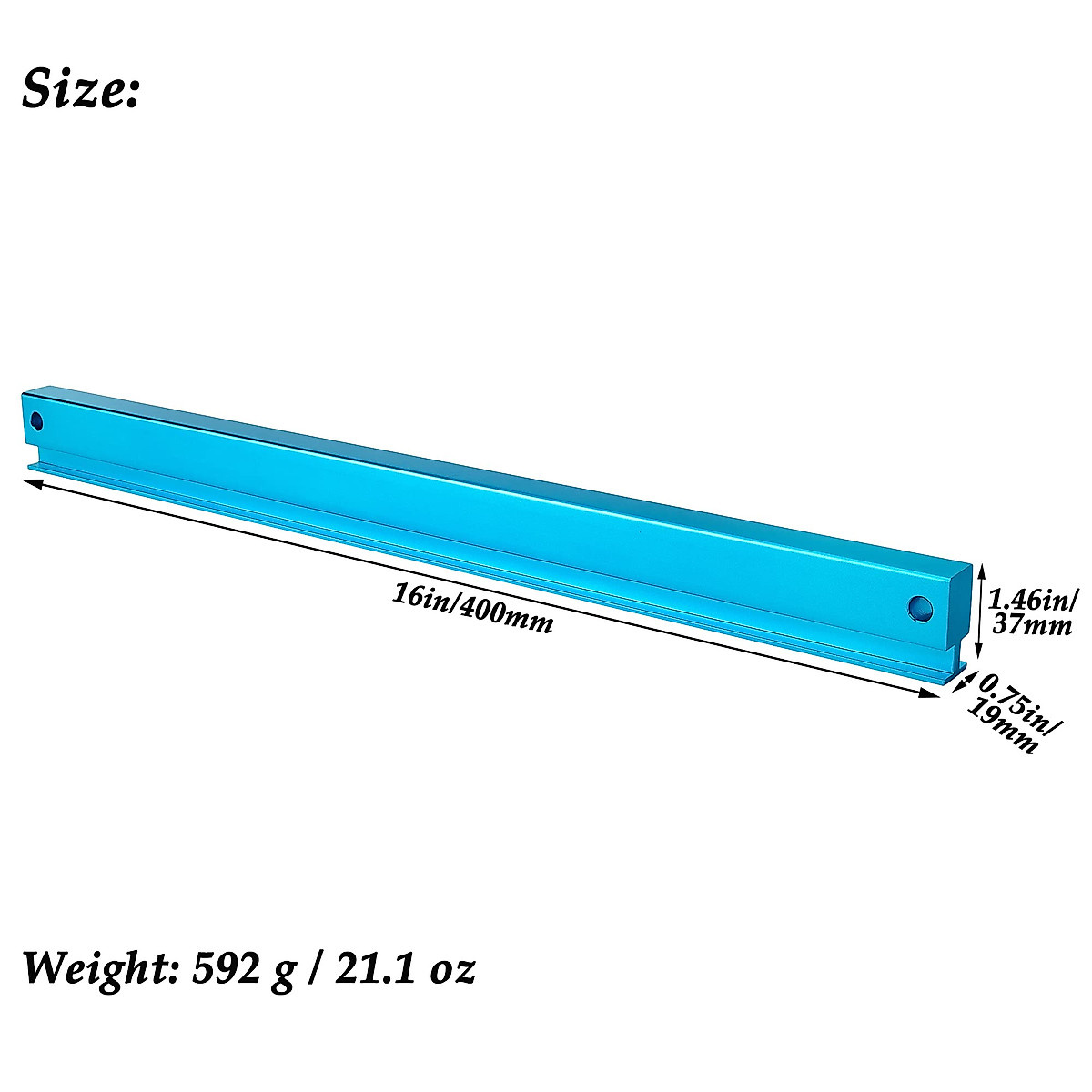 Meideal Guitar Fret Leveling Beam, Aluminum Fret Understring Leveler Leveling Sanding File Bar, Pro Luthier Repair Tool for Guitar & Bass (16 inch)