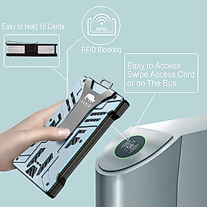 furid Minimalist Wallet for Men Slim: Tactical Wallet - Metal Wallet with Money Clip - RFID Wallet with ID Holder - Credit Card Holder - Front Pocket Wallet for Men