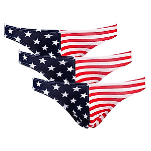 ONEFIT American Flag Printing Underwear Briefs Combed Cotton Medium