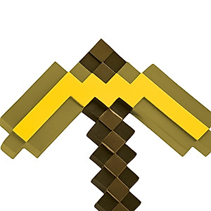 Disguise Minecraft Gold Pickaxe, Official Minecraft Costume Accessory for Kids, One Size