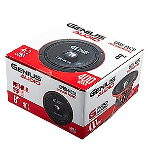 Genius GPRO-M028 8" 400 Watts-Max Midrange Car Audio Speaker 4-Ohms Aluminium Basket