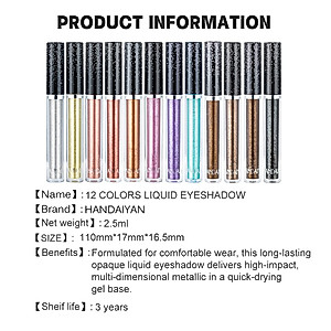 Sliver Gray Glitter Liquid Eyeshadow Stick, Metallic Shimmer High Pigmented Eyeshadow Gel Stick Shiny Glitter Eyeshadow Tube Long-lasting Waterproof Quick Drying Eyeshadow, Creates Smokey Eye Makeup & Multi-dimensional Eye Makeup (Sliver Gray)