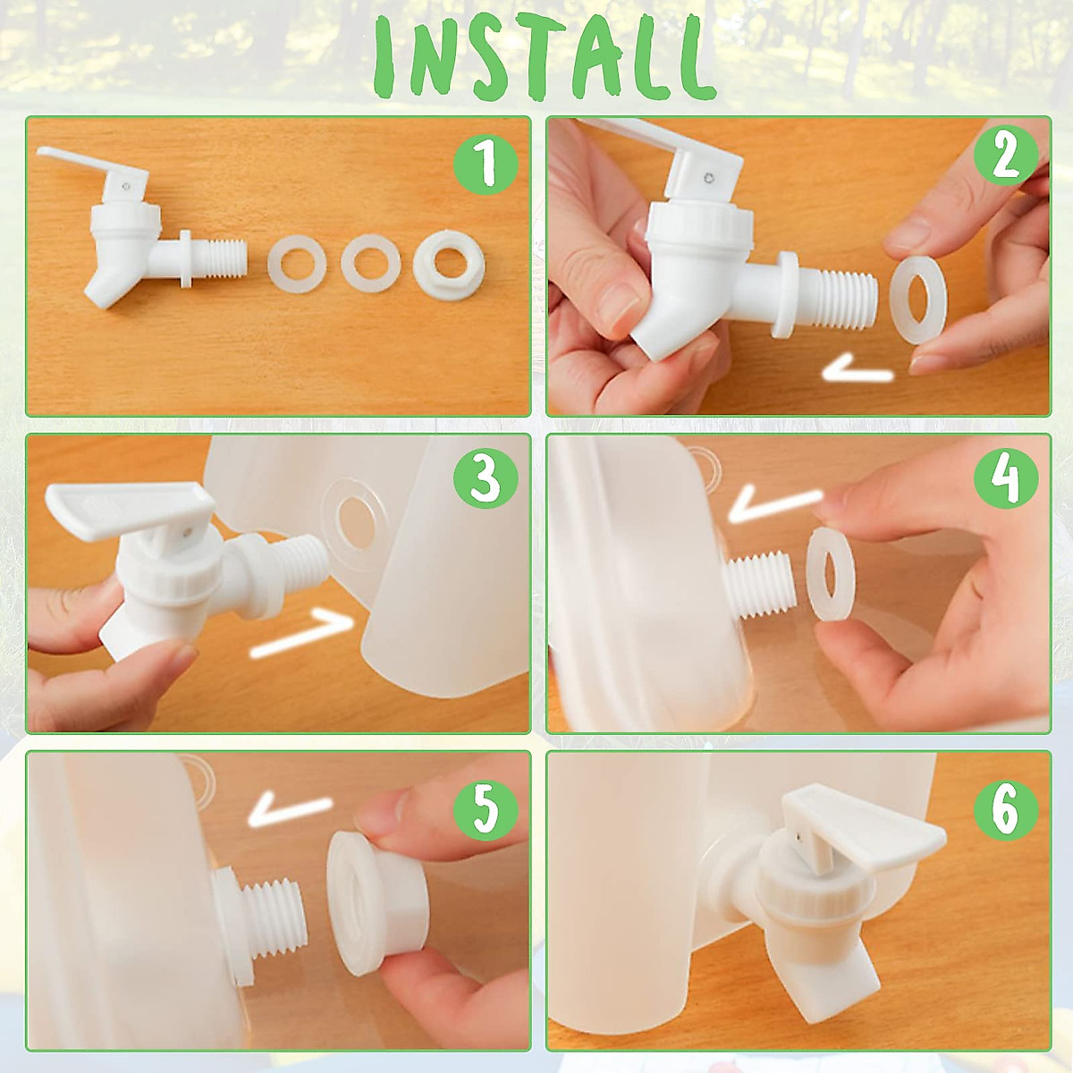 1 Gallon Drink Dispenser Beverage Water Dispenser for Fridge Plastic Cold Drink Dispenser with Spigot Juice Lemonade Dispenser with 30Pcs Hard Plastic Cups for Parties Stand and Daily Use