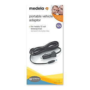 Medela Car Charger for Breast Pumps, 12 Volt Vehicle Lighter Adaptor, Authentic Medela Spare Part for Freestyle and Lactina Breastpumps