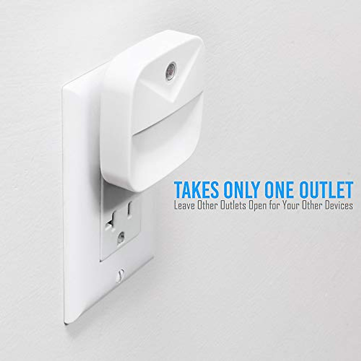 Aultra Night Light LED Night Lights Plug Into Wall - Super Smart Dusk to Dawn Sensor Activated, Automated On & Off, Used for Kitchen, Bathroom, Home Improvement, Bedroom – 4 Pack