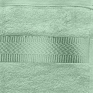 Fast Drying, Extra Absorbent, 100% Cotton Washcloths - Pack of 12, Pistachio Green, 13 x 13-Inch