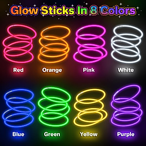 SpringFlower 480 PCS Glow Sticks Bulk Glow Sticks Bracelets For Party Favors Supplies,Neon Party Favors for Glow Party, Wedding, Concert, Raves and Birthday