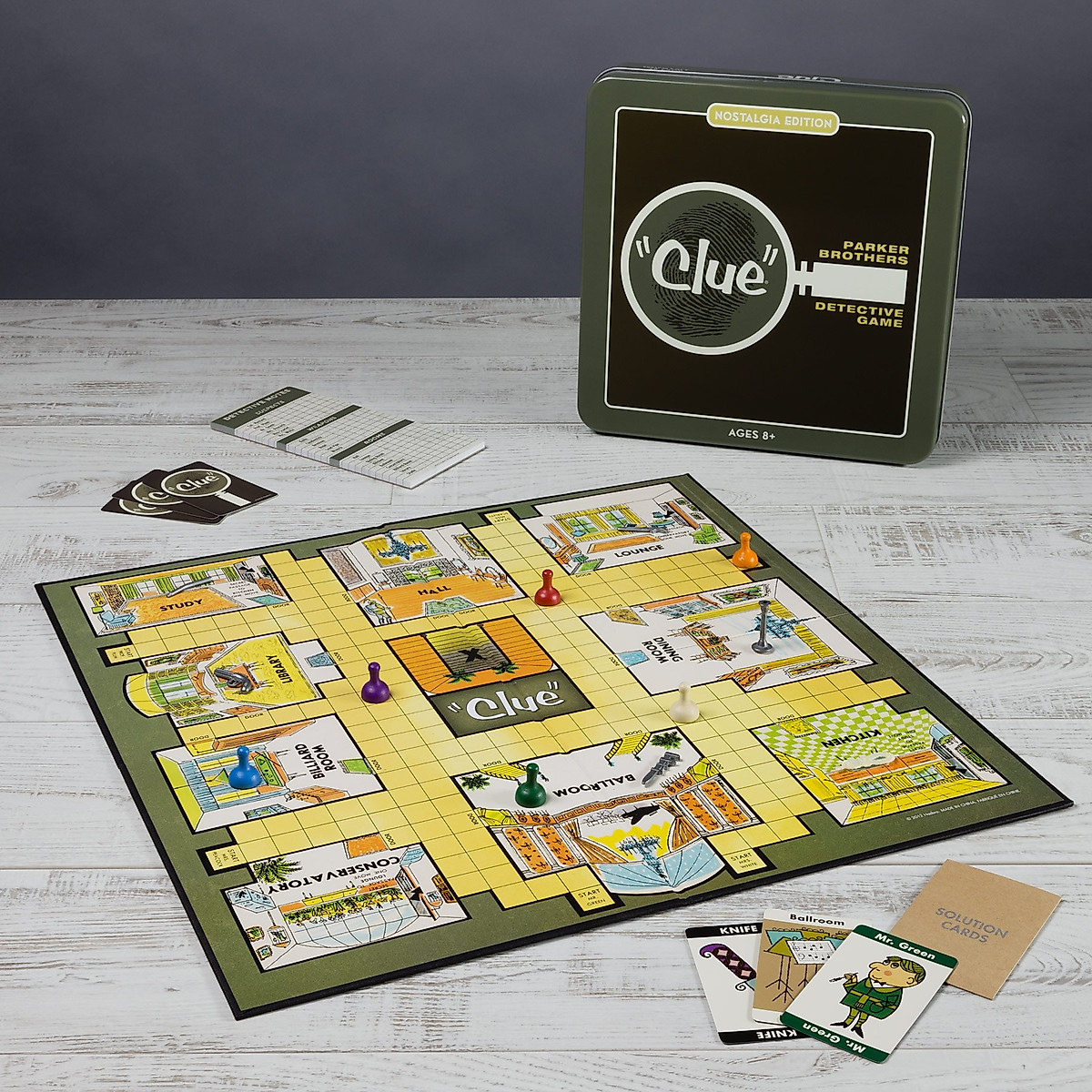 WS Game Company Clue Nostalgia Edition Board Game in Collectible Tin