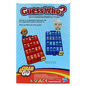 Hasbro Gaming Unisex-Adult Grab and Go Guess Who Game, Multicoloured, One Size