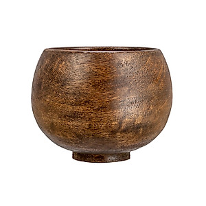Creative Co-Op Mango Wood Bowl, Walnut Finish