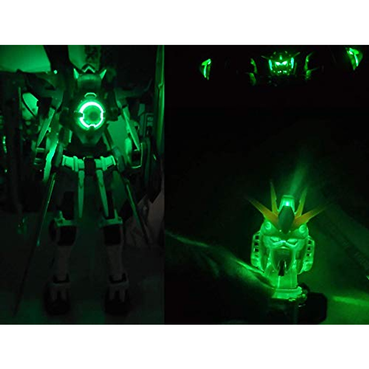 Yikko 5PCS LED Units for Gundam Models Kits, MG LED Unit Set for Gundam 00 MG GN-X Light Up Certain Gundam Models Hobby Accessories Xmas Gift for Kids (Green)