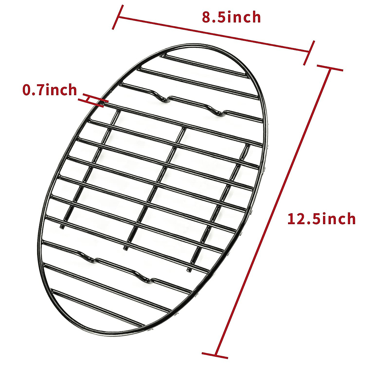 Roasting Rack with Integrated Feet, Cooling Drying Rack Kitchen Rack With Enameled Coating, PTFE Free, Great for Cooking, Roasting, Drying, Grilling, 12inch*8.5inch by KENDANE