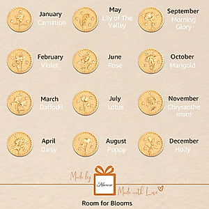 MEVECCO Gold Birth Flower Coin Necklace for Women Paperclip Chain Choker Layered Set Embossed Disc March Daffodil Pendent 18K Gold Plated Dainty Satellite Chain Birthday Jewelry for Her