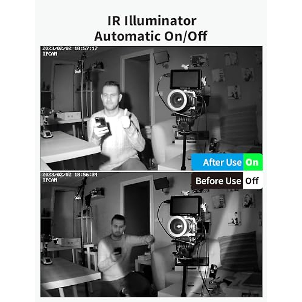 LONNKY LED IR Illuminator Wide Angle 8-LEDs 90 Degree 100Ft IR Infrared Flood Light for CCTV Security Cameras, IP Camera, Bullet Camera, Dome Camera, Suitable for Outdoor and Indoor Use