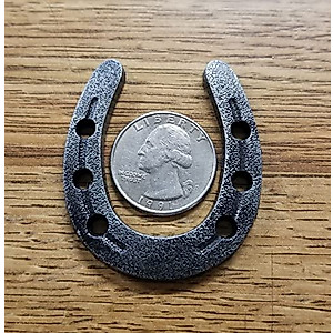 Carver's Olde Iron Zinc Mini Horseshoes (Perfect Holes) 50 pc Set Decoration and Crafts 2" x 1 3/4" w/Token