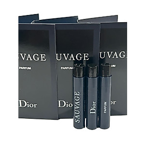Dior Christian SAUVAGE MEN Sample Perfume PARFUM Vial 1 ml /0.03 oz - 3 PCS