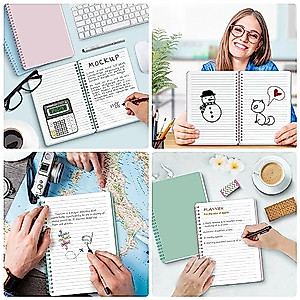 Spiral Notebook, 5.7" x 8.3" College Ruled Notebook with 4 Colors Spiral Journals for Women, 80 Sheets / 160 Pages Per Journal with Twin-Wire Binding, Thick Plastic Hardcover and 8mm Ruled Lined