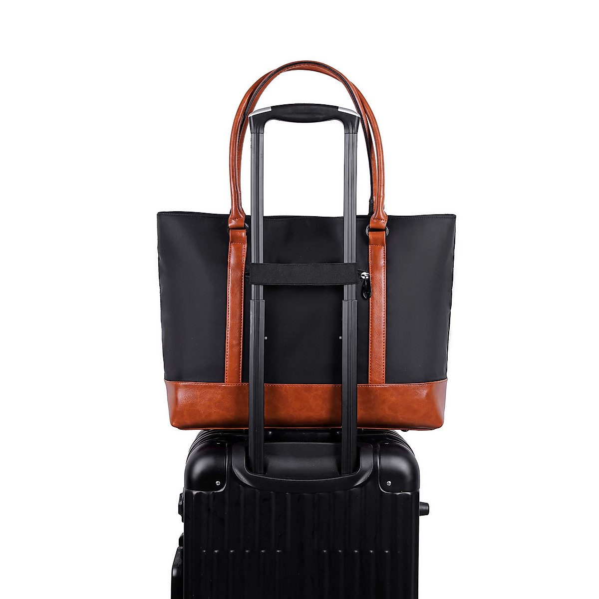 15.6 USB Laptop Tote Bag: Waterproof with 15 Pockets Large Work Bag Teacher Bag Fits 15.6 inch Laptop for women with Purse