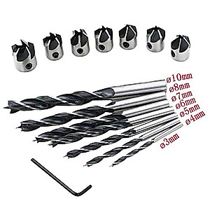 Yakamoz 7Pcs HSS Countersink Drill Bits Set High Speed Steel Counter Sink Bit for Wood Carpentry Reamer Woodworking Tool