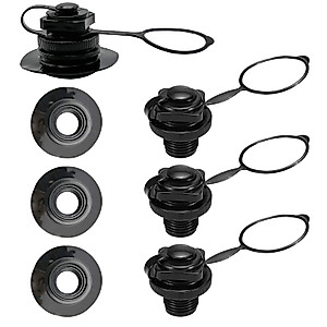 JUXATECH Air Valve Caps Screw Valve, Inflatable Boat Spiral for Inflatable Boat Air Bed Kayak Canoe Fishing Boats Raft Airbed