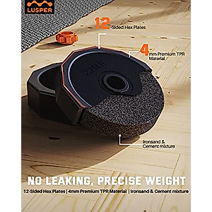 Lusper Adjustable Weights Dumbbells Set, 44lbs Free Weights with 3 Modes, Weights Set Fitness Exercise, Home Gym Workouts for Men and Women