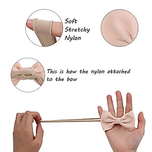 doboi 24PCS Baby Girls Flower and Hair Bows Headbands Soft Nylon Hairbands Elastic Hair Accessories for Newborns Infants Toddlers and Kids