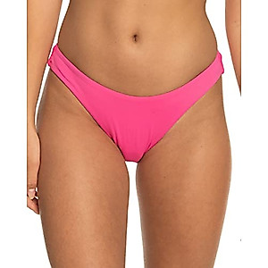 Roxy Women's Standard Beach Classics Hi-Leg Bikini Bottom, Shocking Pink 232