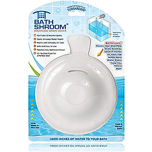 BathShroom Overflow Drain Cover for Fuller Baths, White