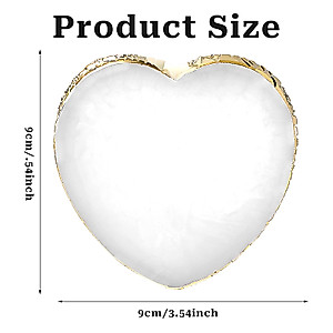 Resin Nail Art Palette Nail Art Painting Mixing Color Palette Heart Shape Gold Edge Nail Gel Color Makeup Display Board Manicure Tool