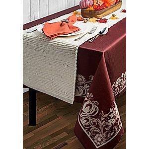 DII Handmade Chindi Tabletop, Reversible and Machine Washable, Table Runner, 14x72, Natural