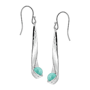 Silpada 'Blue Oasis' Natural Amazonite Drop Earrings in Sterling Silver