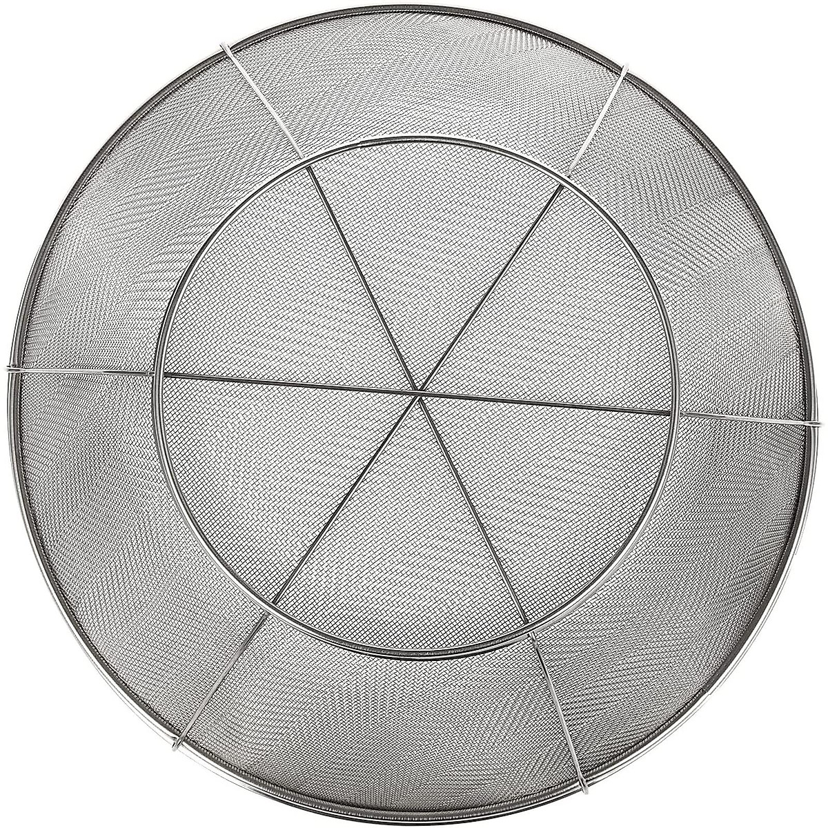 Large Fine Mesh Pasta Strainer, Metal Colander for Rice, Quinoa, Yogurt (10 x 4 In)