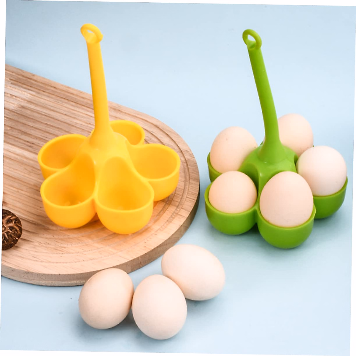 FELTECHELECTR 2 Pcs Silicone Cookers for Poached Flexible Holders for Kitchen Use Ideal for Easy Cooking and Meal Prep