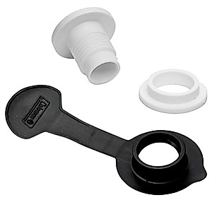 Coleman Cooler Standard Drain Plug with Black Cap, 1" Shaft