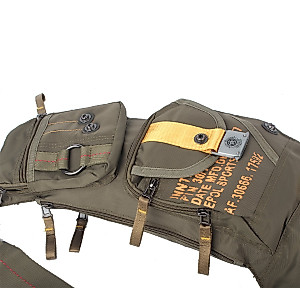 Innturt Nylon Sling Chest Bag Daypack Bicycle Travel Gym Backpack Large Army Green